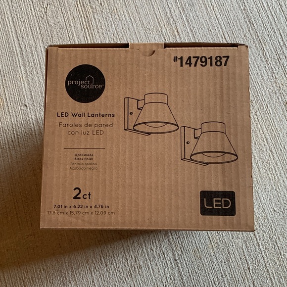 Wall Decor | Wall Lights Project Source 2pack 476in Black Dark Sky ...